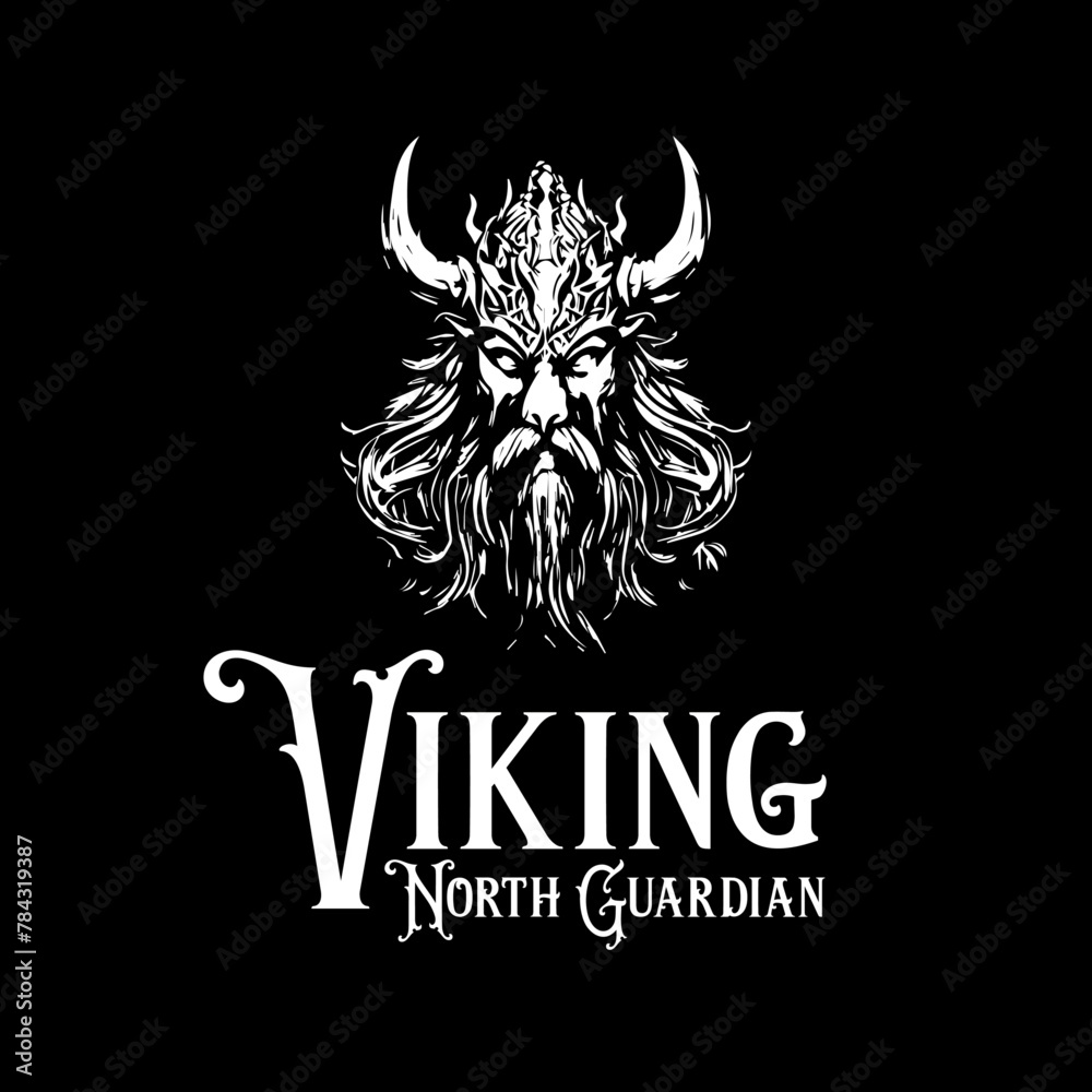 Viking Logo Design. Nordic Warrior Symbol. Horned Norseman Emblem ...