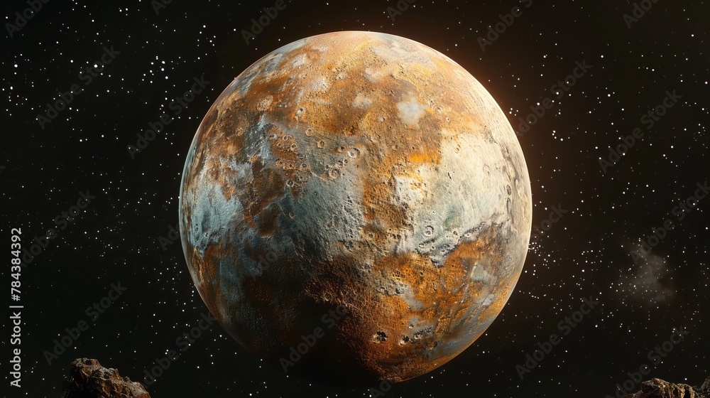 Ultra-realistic depiction of the planet Pluto, high-resolution Stock ...