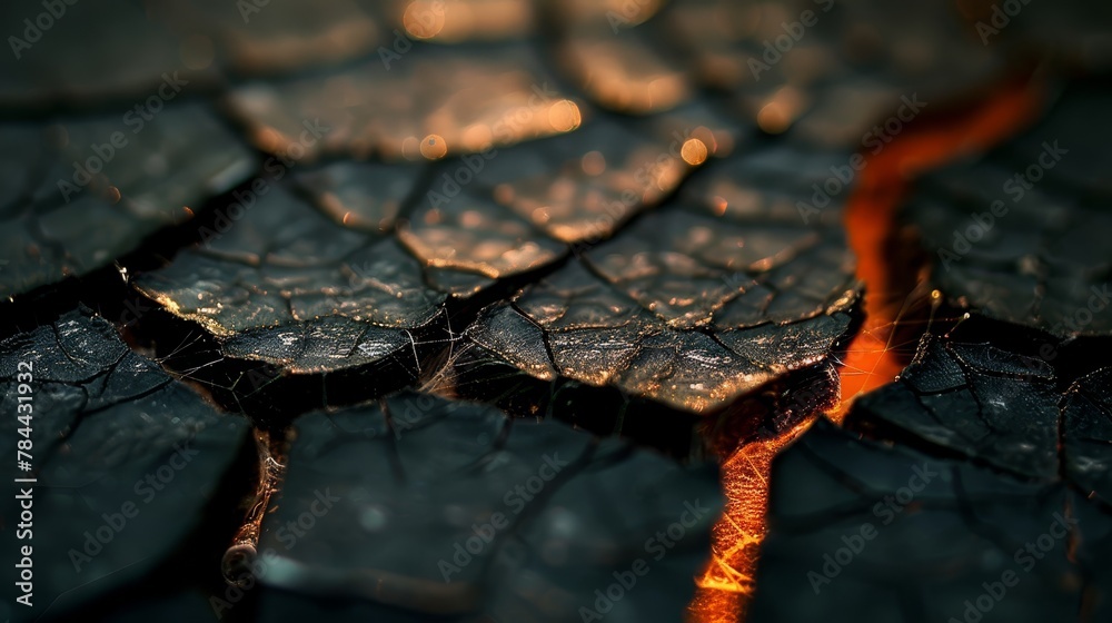 A tight shot of a leaf with red sap oozing from its center, and a ...