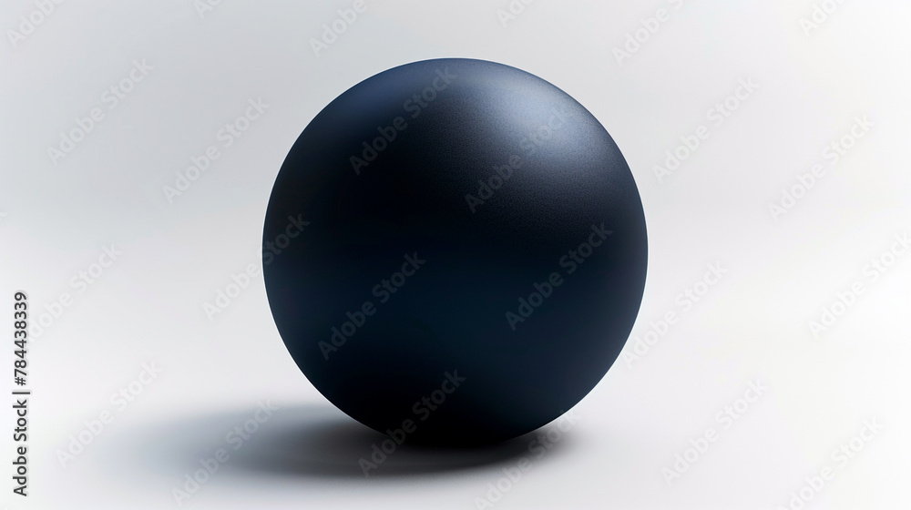 Matte navy blue 3D sphere on white offers sophistication for e-business ...