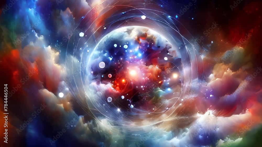 Sure, here is a sentence describing a space background image without ...