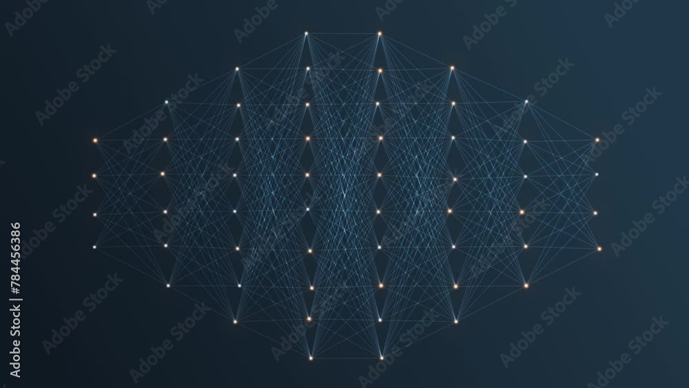 Illustrative Animation of Neural Network. Concept: Chatbot, Artificial ...