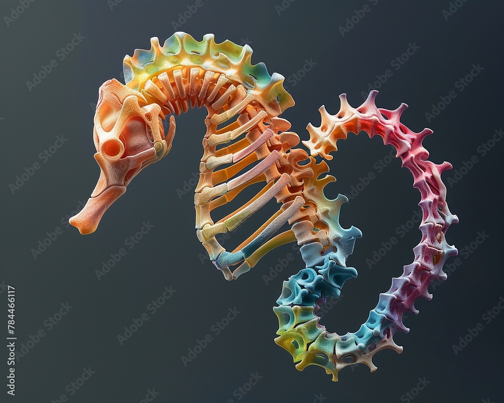 A colorful diagram highlights the unique skeletal structure of a ...