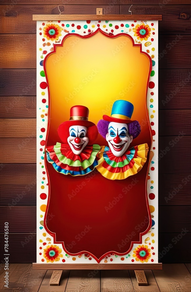 Border for Purim Carnival, horizontal banner with illustration purim ...