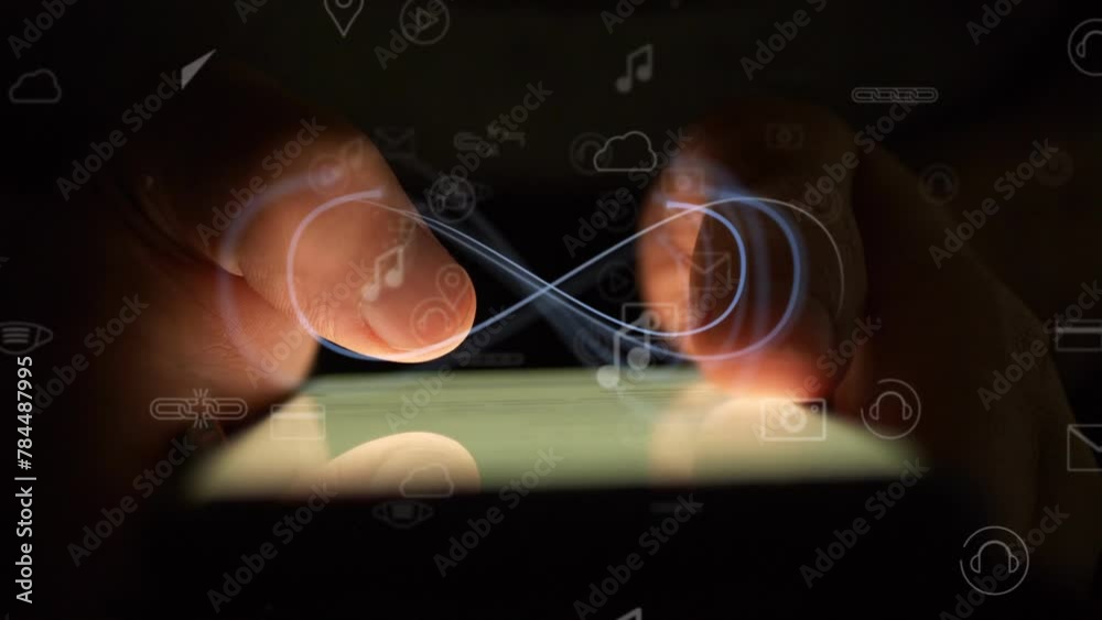 Vidéo Stock Cg animated mathematical symbol of infinity against the ...