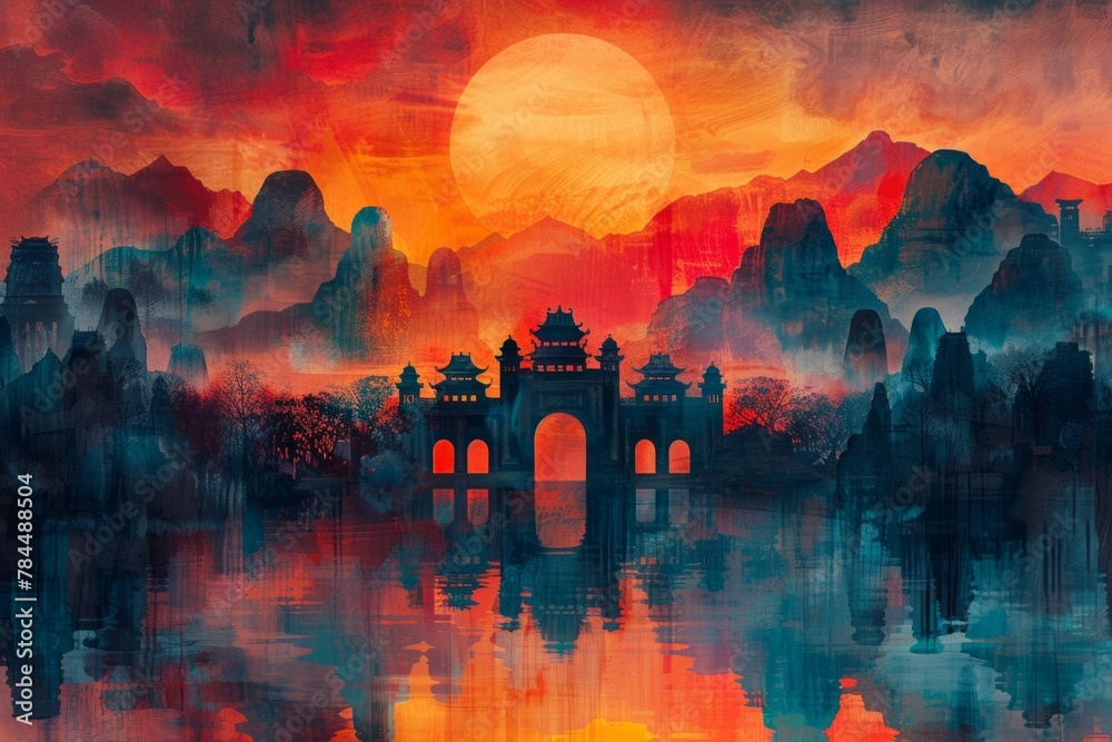 abstract backrgound for south east asian Heritage Month, Asian American ...