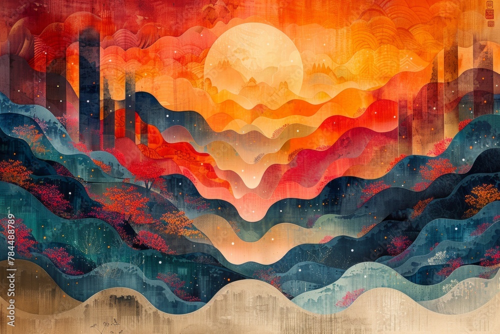 abstract backrgound for south east asian Heritage Month, Asian American ...