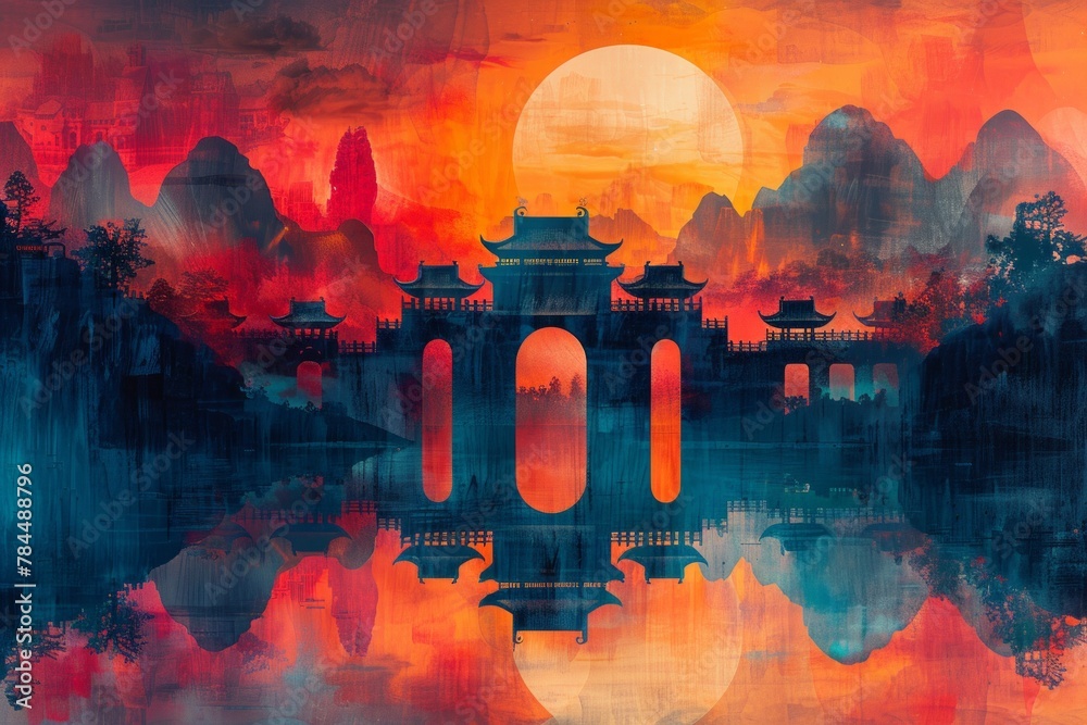 abstract backrgound for south east asian Heritage Month, Asian American ...