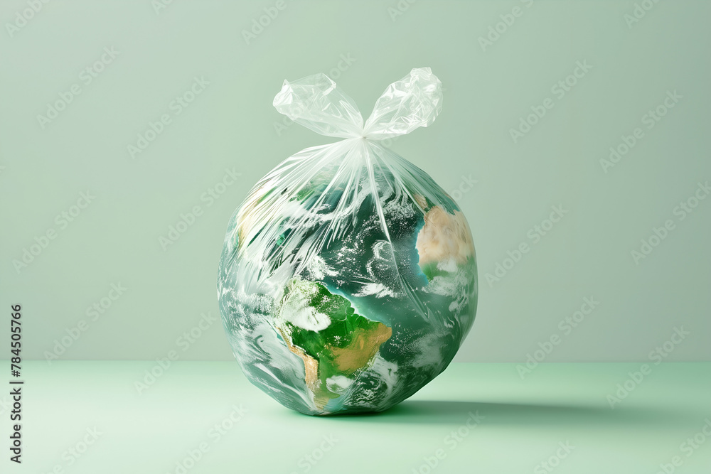 Plastic waste environmental impact on planet earth, reusable eco ...