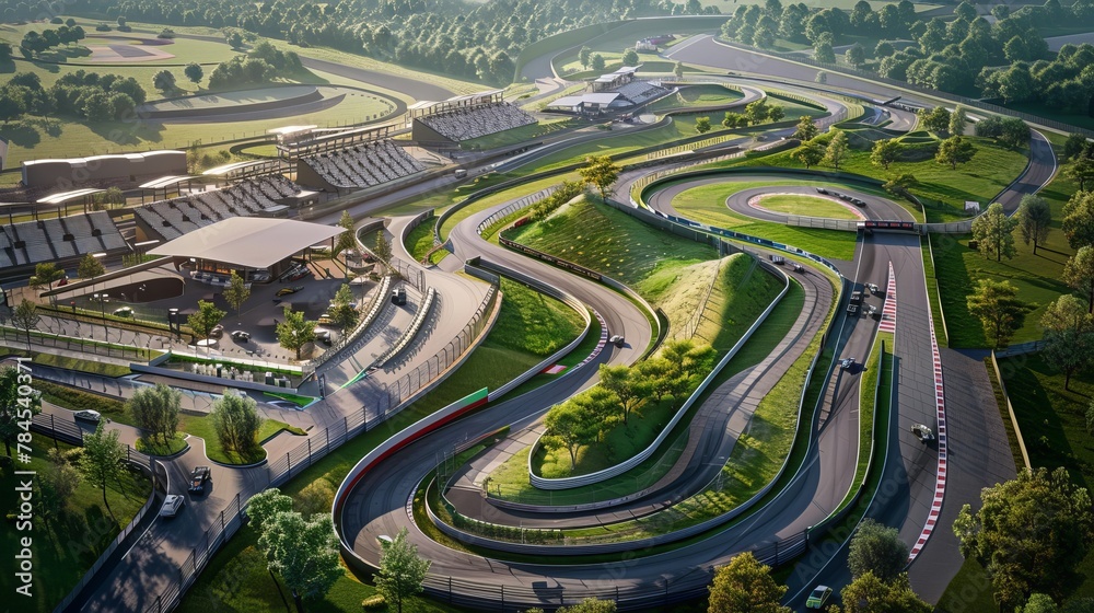 The Hungaroring Track Map is styled for poster wall art, presenting the ...