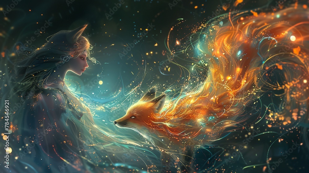 woman fox kitsune huli jing gumiho mythical supernatural shape shifter ...