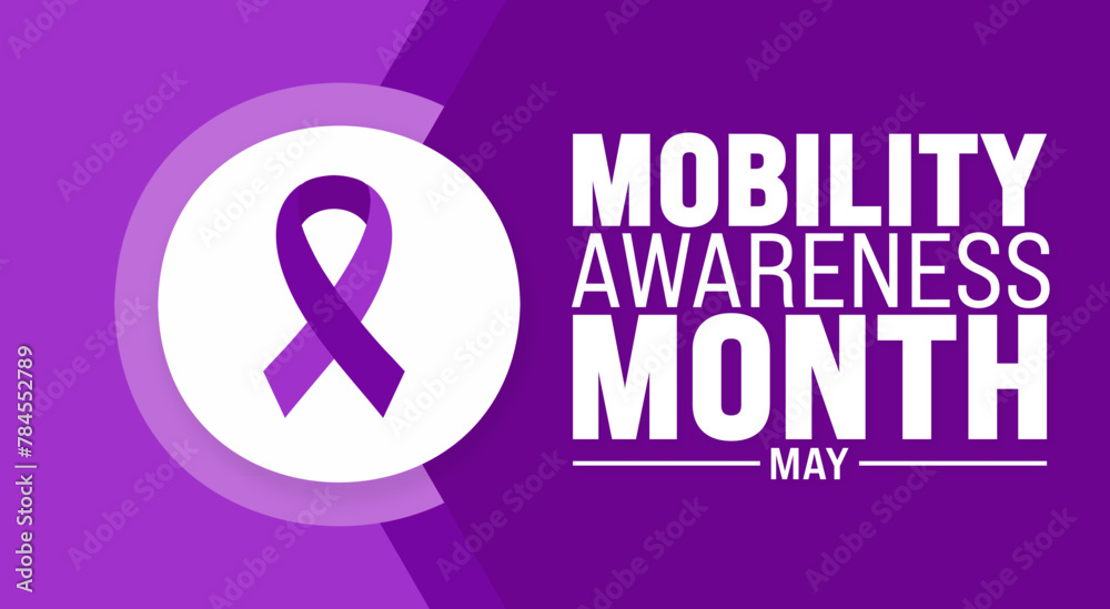 May is Mobility Awareness Month background template. Holiday concept ...