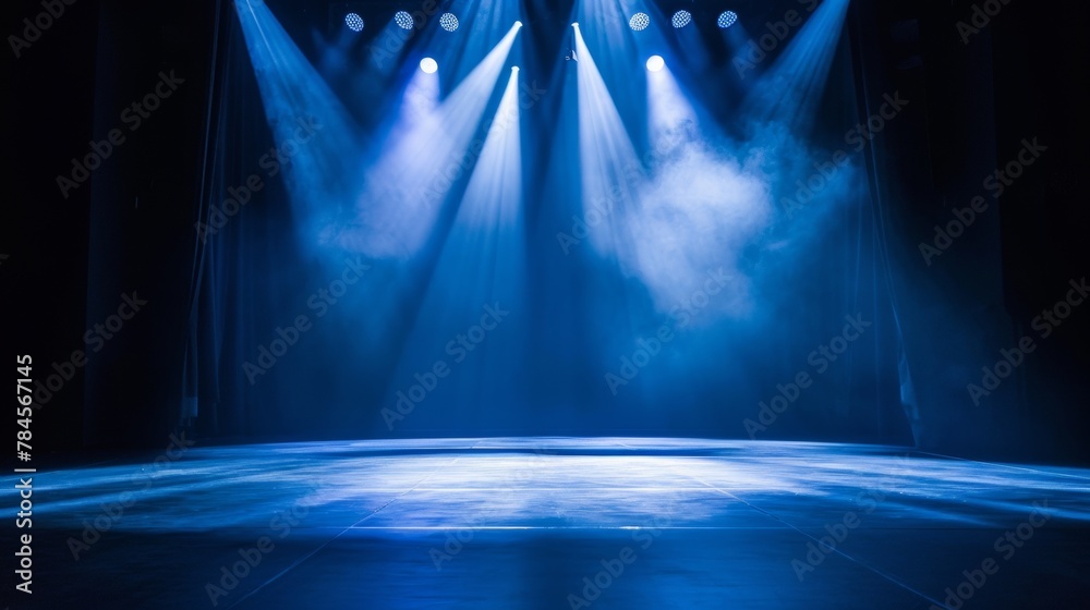 Artistic performances stage light background with spotlight illuminated ...