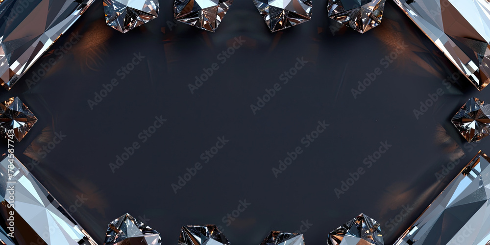 Diamond border frame, diamonds shinning gems jewellery background ...