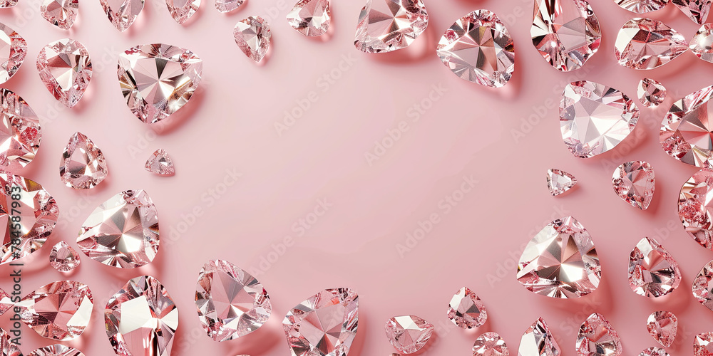 Diamond border frame, diamonds shinning gems jewellery background ...