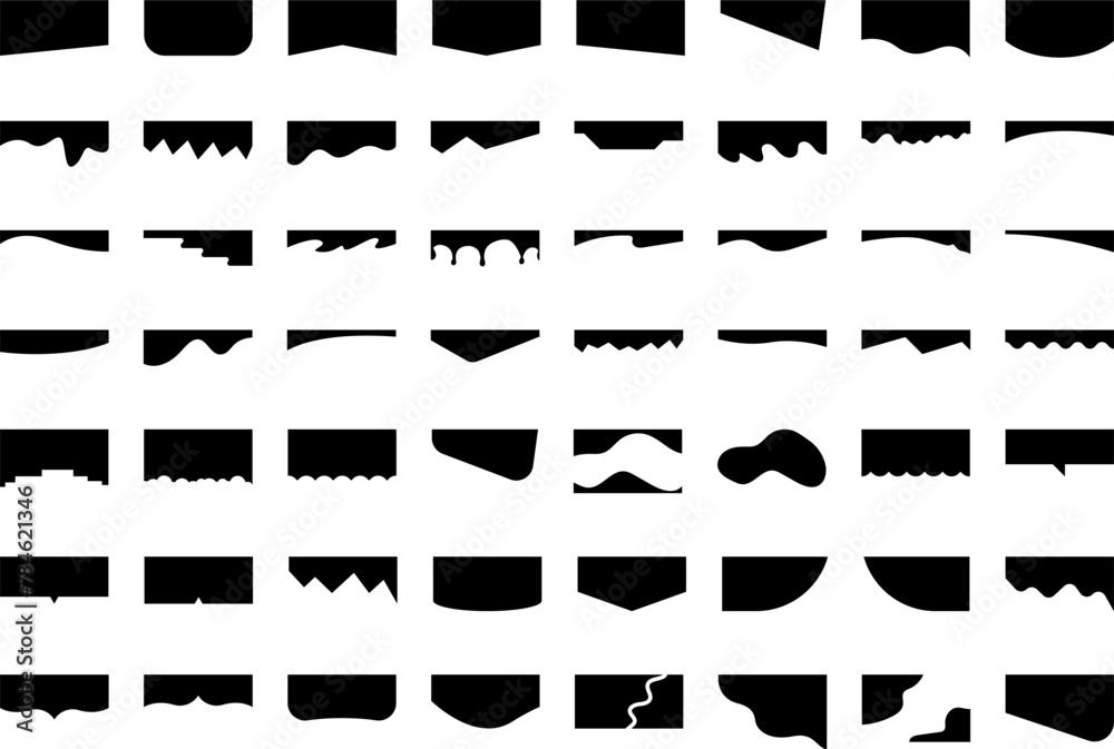 Vetor de Website header, web page divider shapes. Design Element for ...