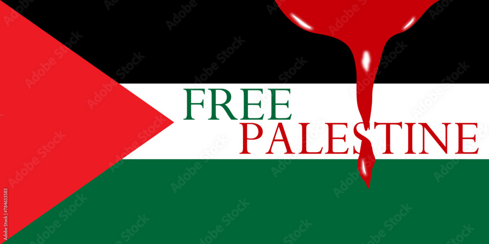 Free Palestine poster design with Palestine flag. Palestine flag ...