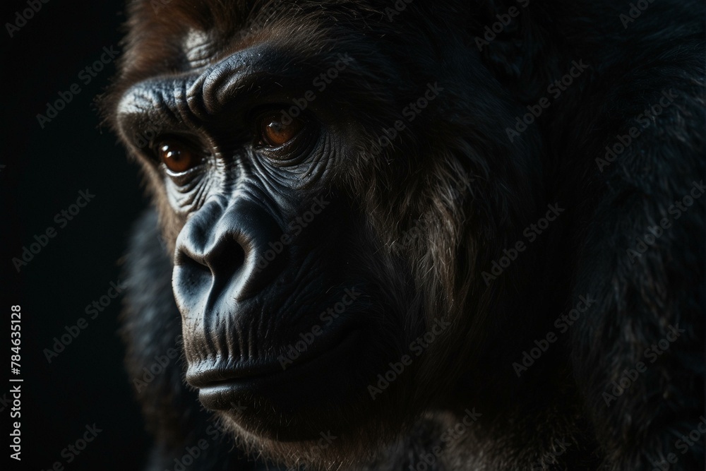 This image closely focuses on the intricate fur patterns and textures ...