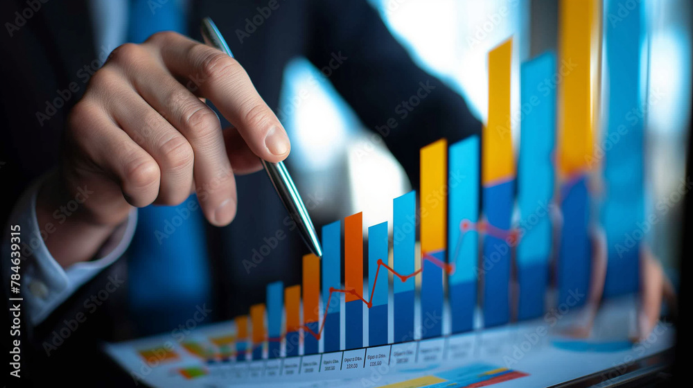 3d Statistik Datenauswertung am Chart mit Datenanalyse Auswertung von ...