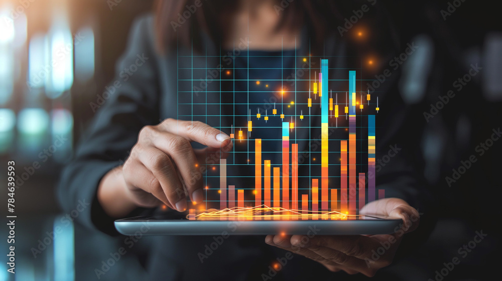 3d Statistik Datenauswertung am Chart mit Datenanalyse Auswertung von ...