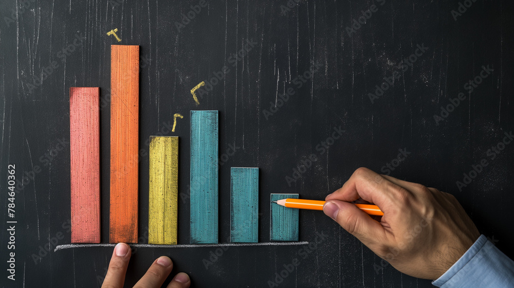 3d Statistik Datenauswertung am Chart mit Datenanalyse Auswertung von ...