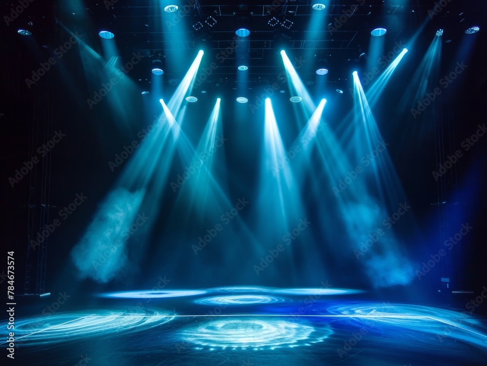 Modern dance stage light background with spotlight illuminated the ...