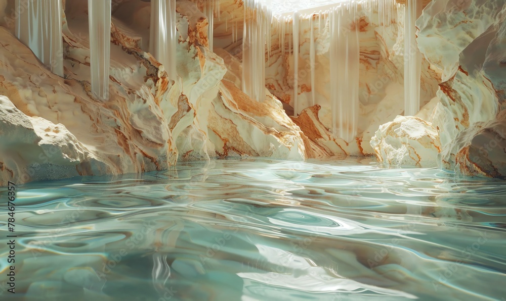 Delight the audience with a unique perspective on pool water ...