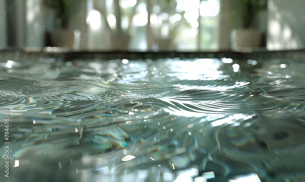 Delight the audience with a unique perspective on pool water ...