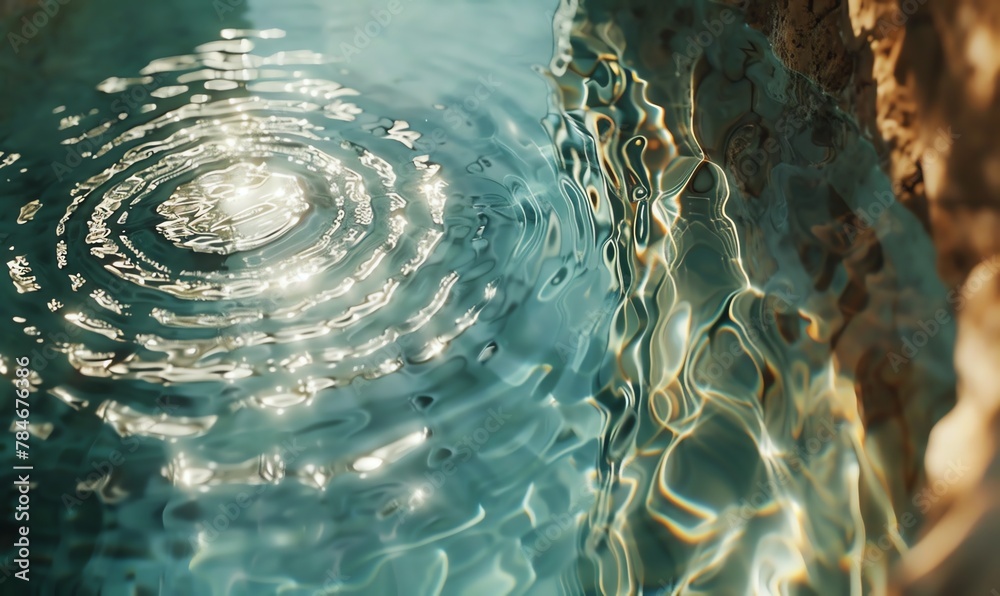 Delight the audience with a unique perspective on pool water ...