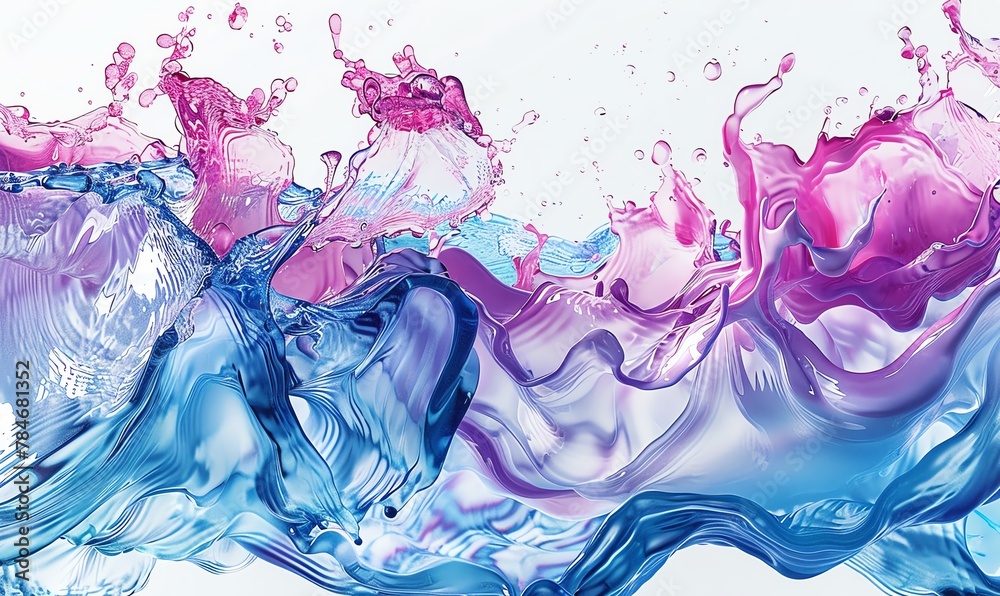 Produce a traditional art piece showcasing liquid flow from an eye ...