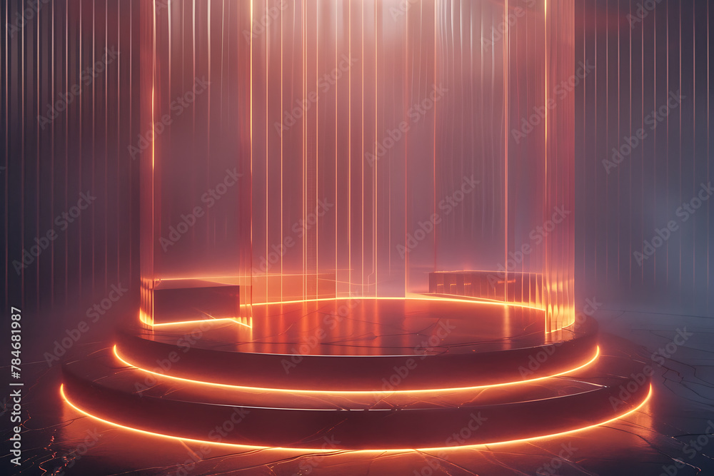 Modern wireframe-based visualization of a glowing translucent ...