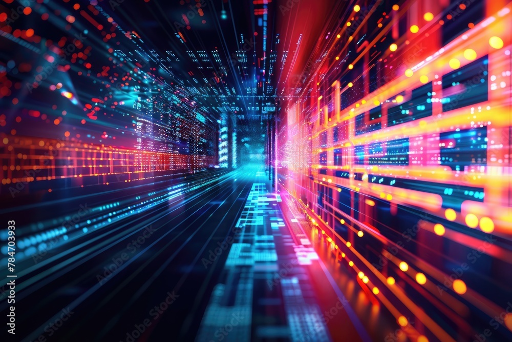 Visual representation of an abstract technology background illustrating ...