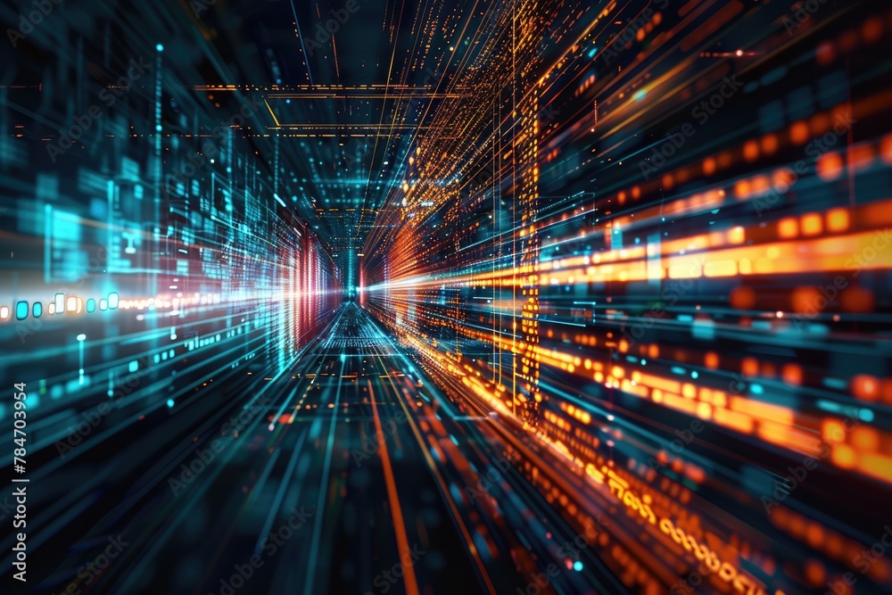 Visual representation of an abstract technology background illustrating ...