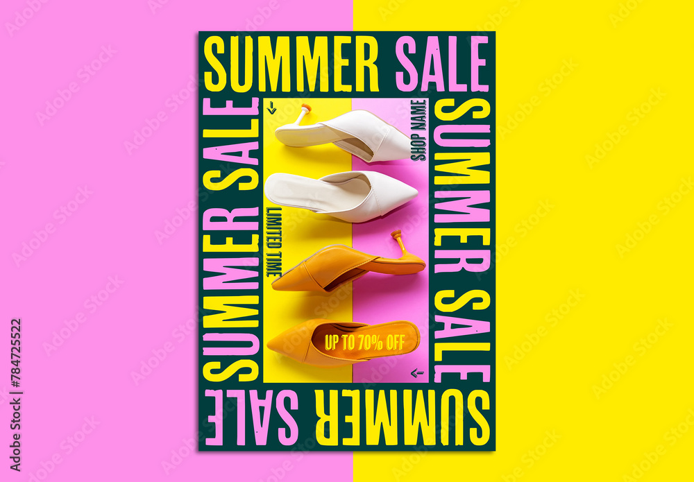 Ultra Vibrant Sale Promotion Design Layout Poster Stock Template ...