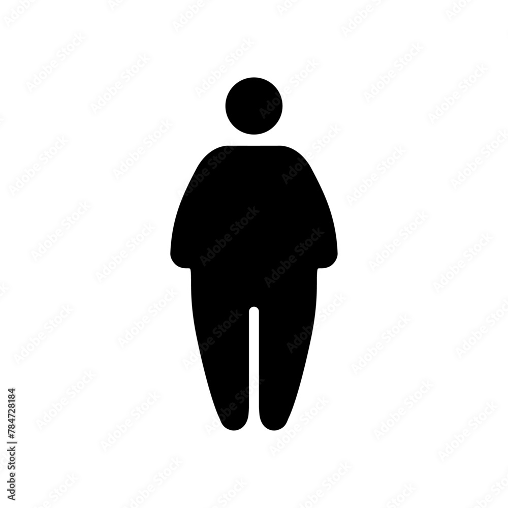 Priority facilities for obese people icon. Vector illustration of ...