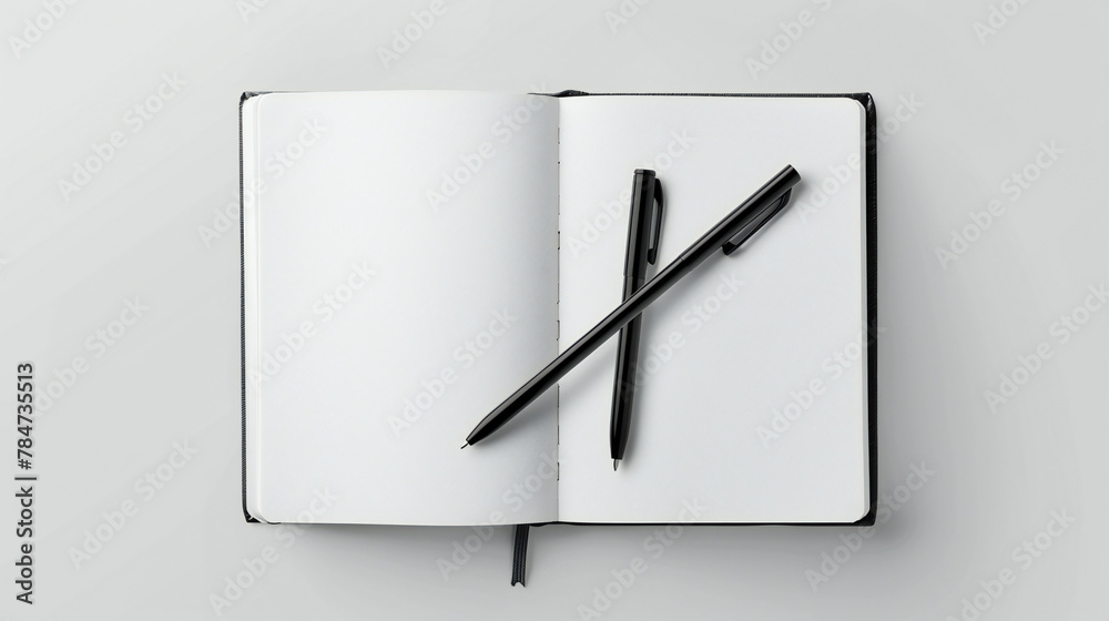 Realistic Notebook Mockup: A Detailed Depiction of a Blank ...