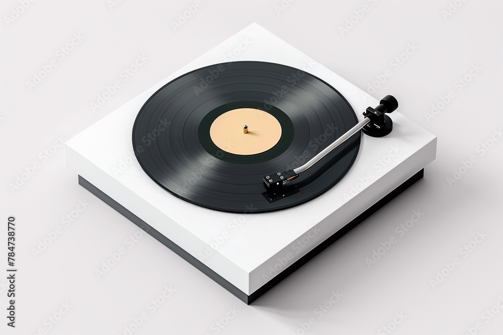 record player black and white turntable top view Stock Illustration ...