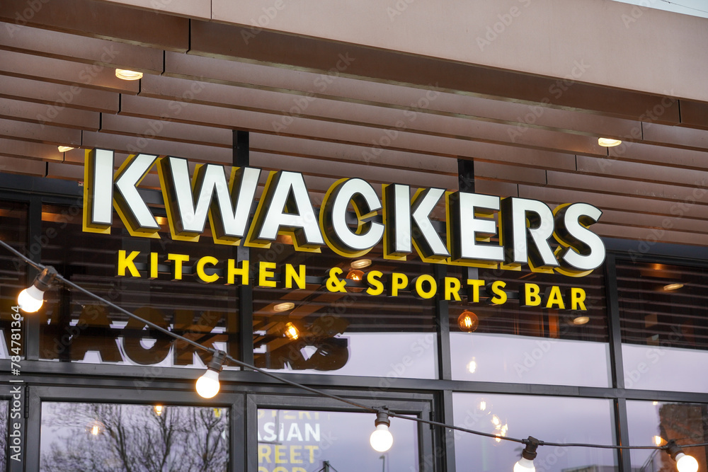 Southampton England 8 April 2024 - Kwackers logo of Kitchen and sports ...