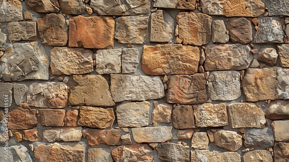 Stonewall, old brown stone pattern in textured wall, ancient bricks ...