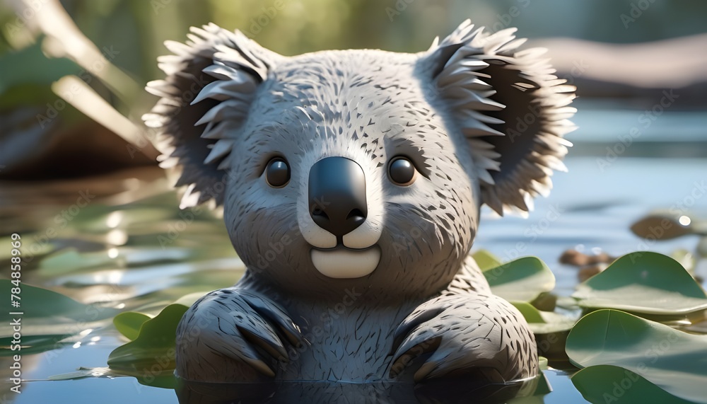 sleek body and playful nature of an otter with the round face and fuzzy ...
