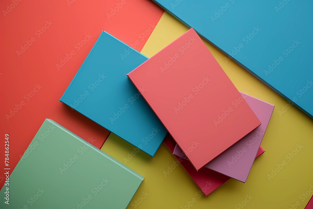 Lively and dynamic, a series of three-dimensional rectangles cascade in ...