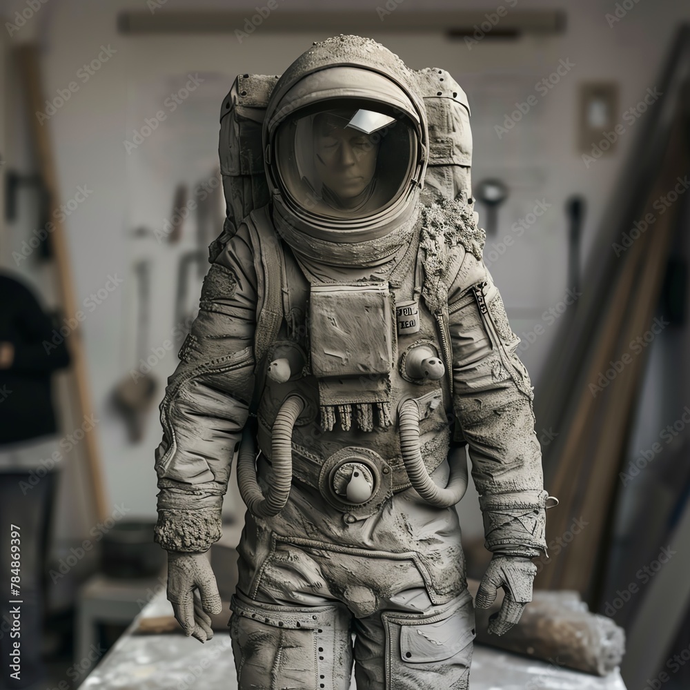 Capture the essence of exploration and introspection by sculpting a ...