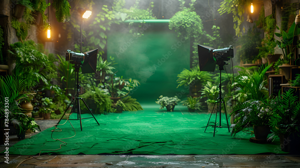 Green Screen Jungle Studio Cinematic Outdoor Production Setup for ...