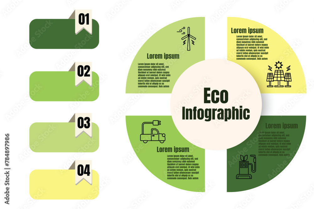 Infographic renewable energy template for energy consumption sustainable information ...