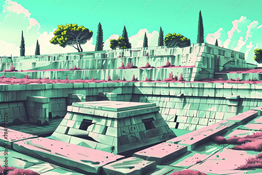 On the outskirts, ancient ruins whisper secrets of the kingdoms rise ...