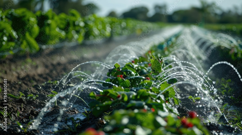Foto Stock Efficient Irrigation Systems Implemented in Agricultural ...
