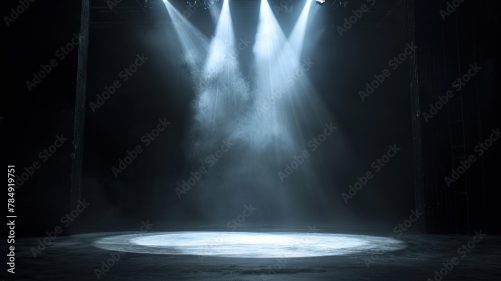 Artistic performances stage light background with spotlight illuminated ...