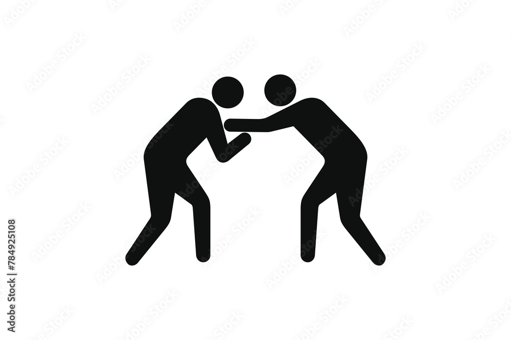 Grappling silhouette logo design vector Stock Vector | Adobe Stock