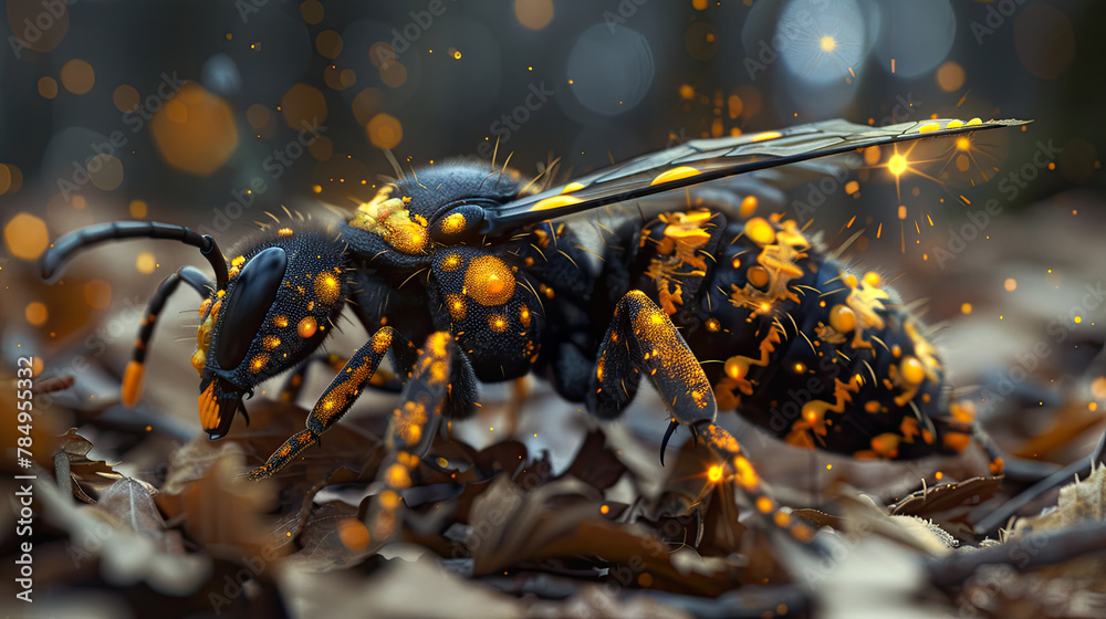 Ancient mythical creature known as the Stingwing, a monstrous bee-like ...