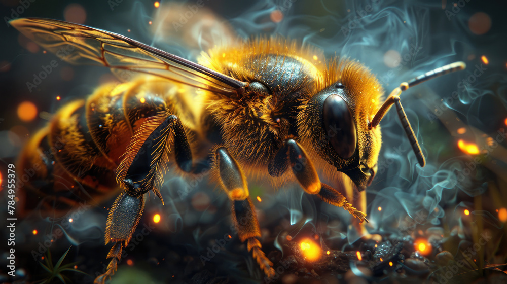 Ancient mythical creature known as the Stingwing, a monstrous bee-like ...